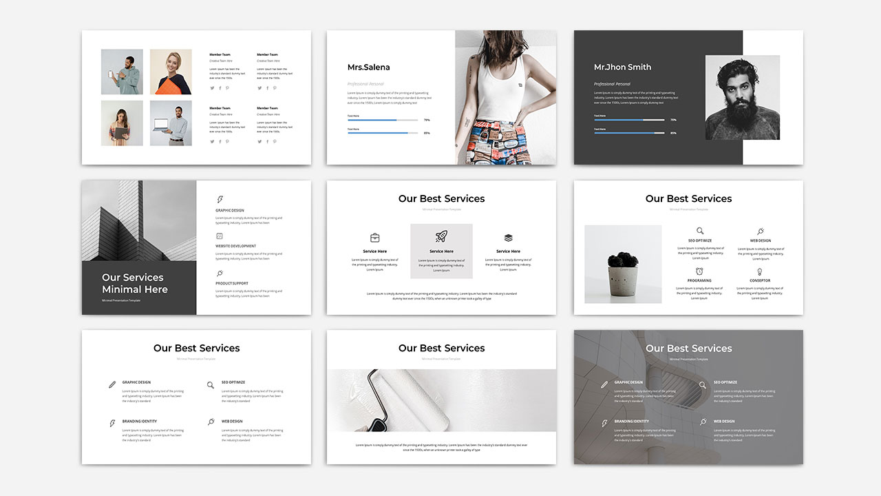 Minimal PPT Presentation, Presentation Templates | GraphicRiver