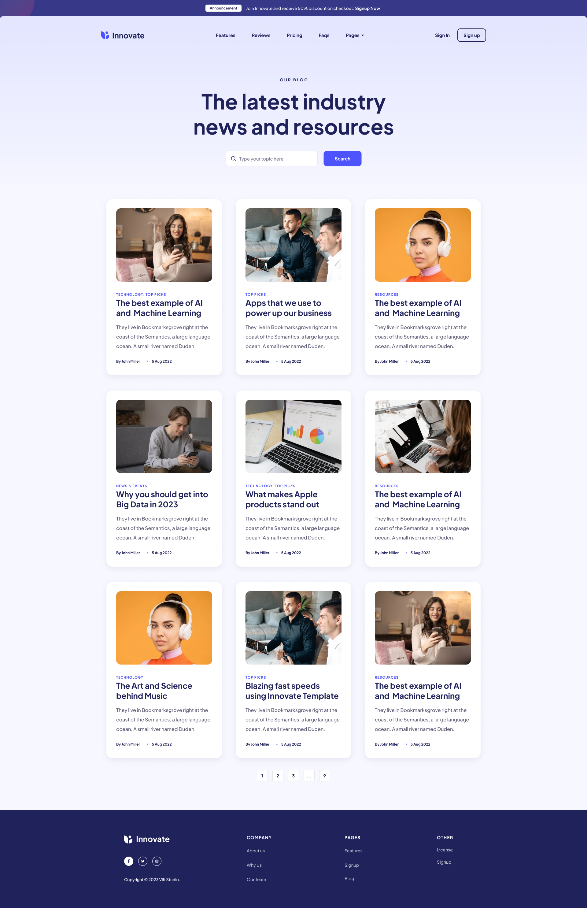 Innovate - Mobile App Figma Website Template by brandexponents ...
