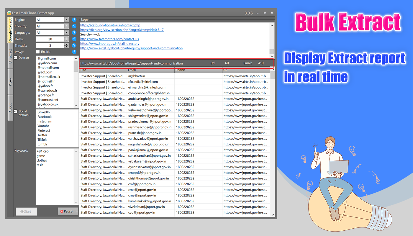 All-in-One Data Extractor & Web Scraping Tool with Proxy Support by IonicStudio