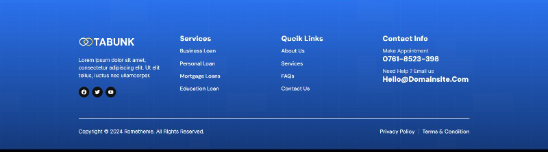 Tabunk – Banking & Business Loan Elementor Template Kit by Rometheme