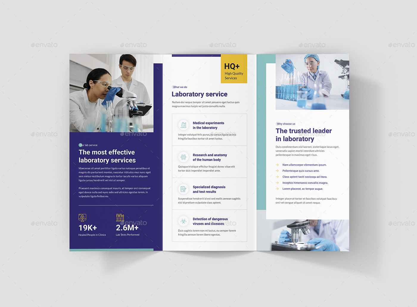 Laboratory Brochure Tri-Fold Template, Print Templates | GraphicRiver