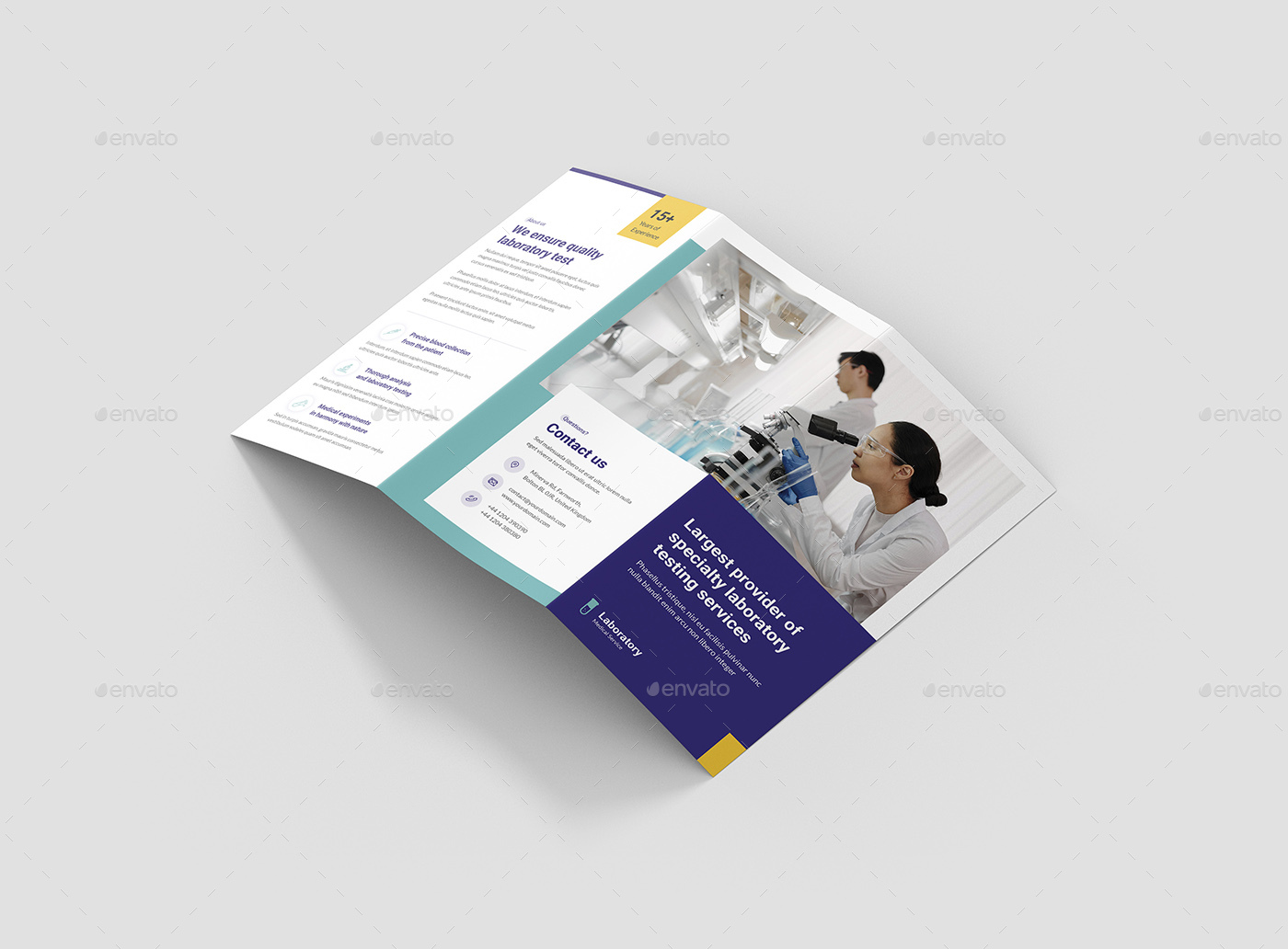 Laboratory Brochure Tri-Fold Template, Print Templates | GraphicRiver