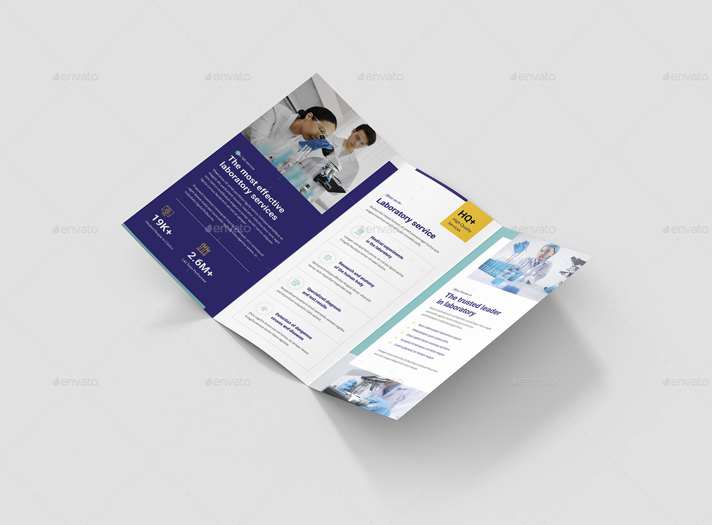 Laboratory Brochure Tri-Fold Template, Print Templates | GraphicRiver