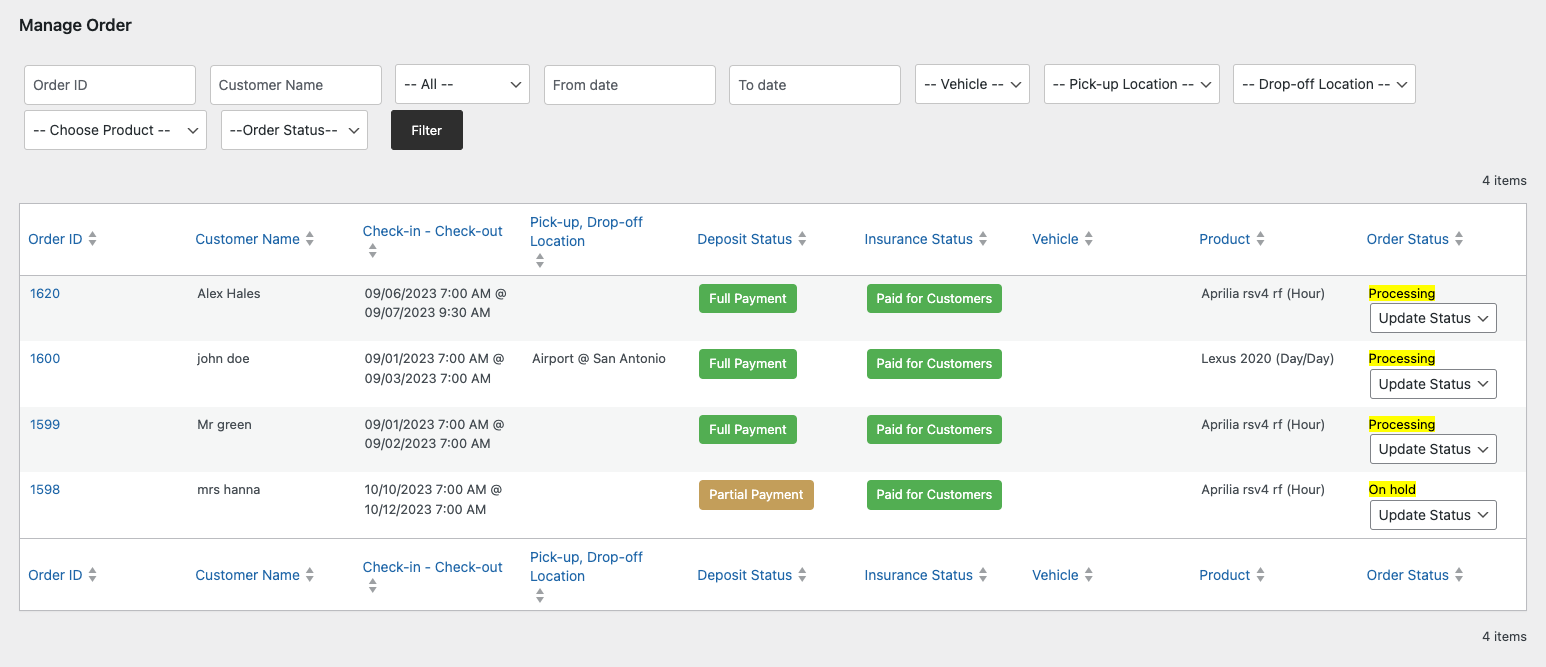 BRW - Booking Rental Plugin WooCommerce by ovatheme | CodeCanyon