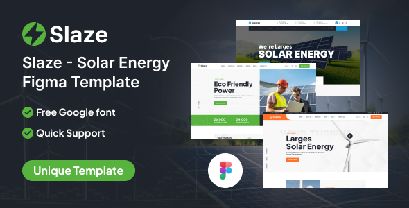 Slaze - Solar & Renewable Energy Figma Template by ThemeOri | ThemeForest