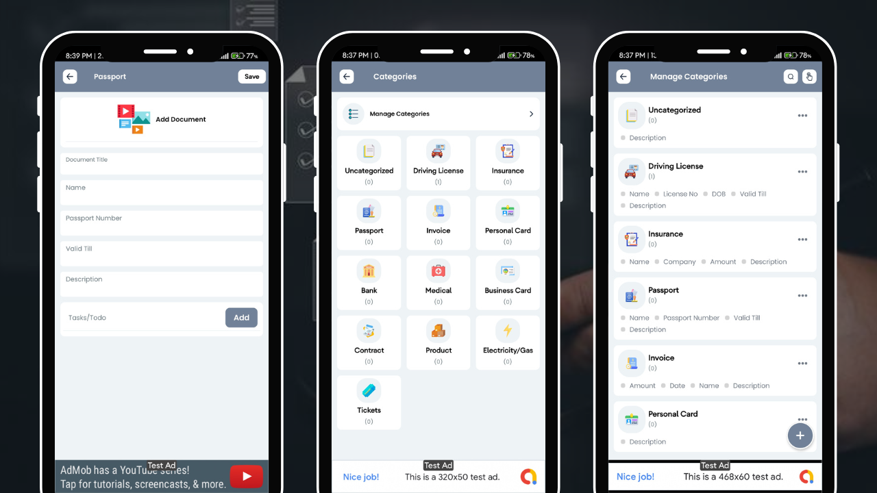 MyDocs Digital Documents Organizer Android by MJAppsStudio | CodeCanyon