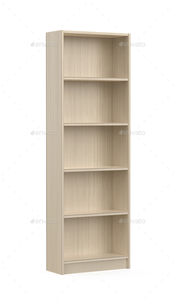 Empty wooden bookcase Stock Photo by magraphics | PhotoDune