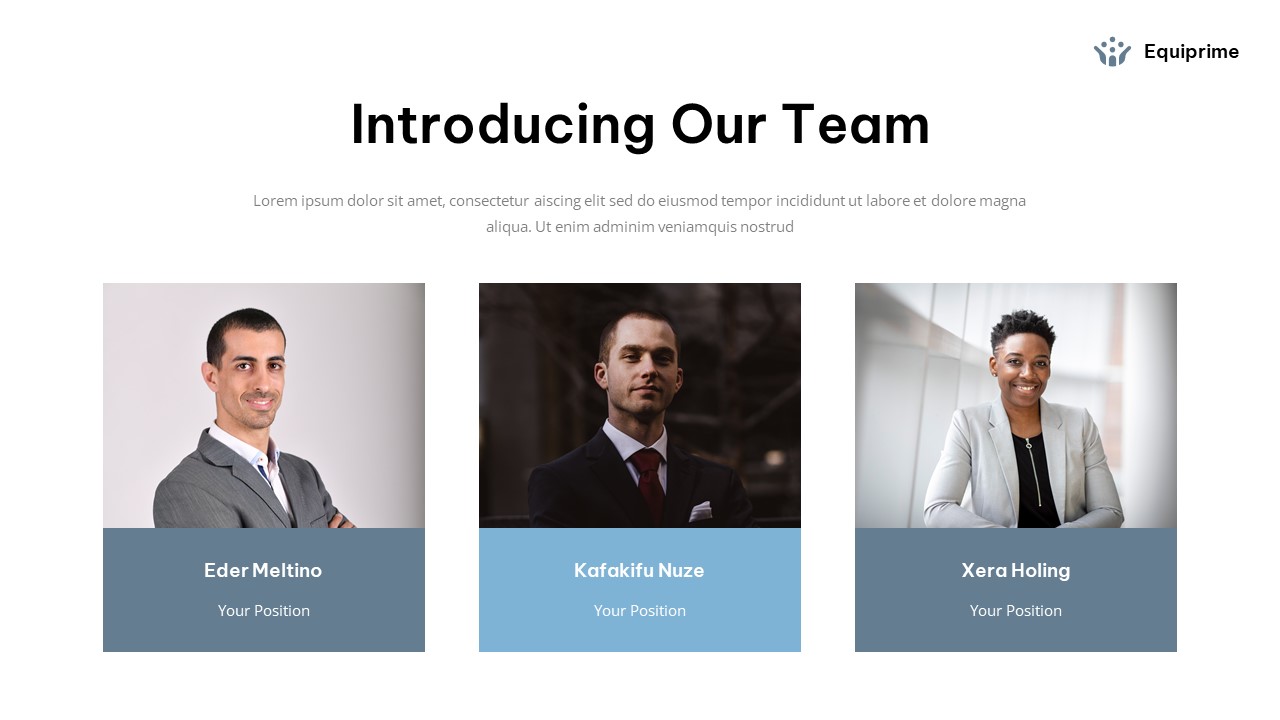 Equiprime - Investor Pitch PowerPoint Template, Presentation Templates