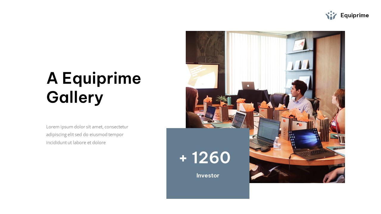 Equiprime - Investor Pitch PowerPoint Template, Presentation Templates
