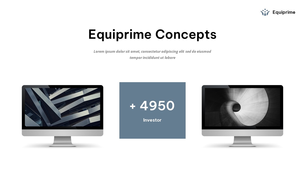 Equiprime - Investor Pitch PowerPoint Template, Presentation Templates
