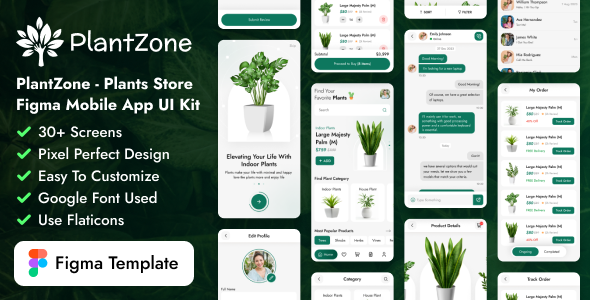 PlantZone - Plants Store Figma Mobile App UI Kit by DexignZone ...