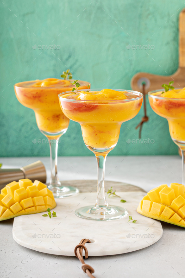 Mangonada margarita coctail, frozen mango margarita with chamoy Stock ...