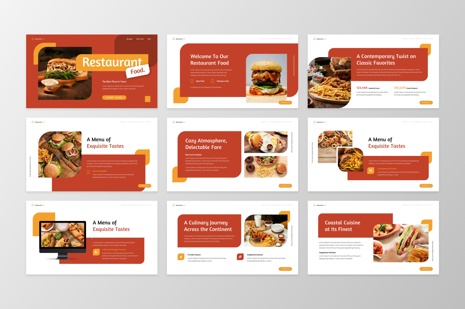Restaurant PowerPoint Template, Presentation Templates | GraphicRiver