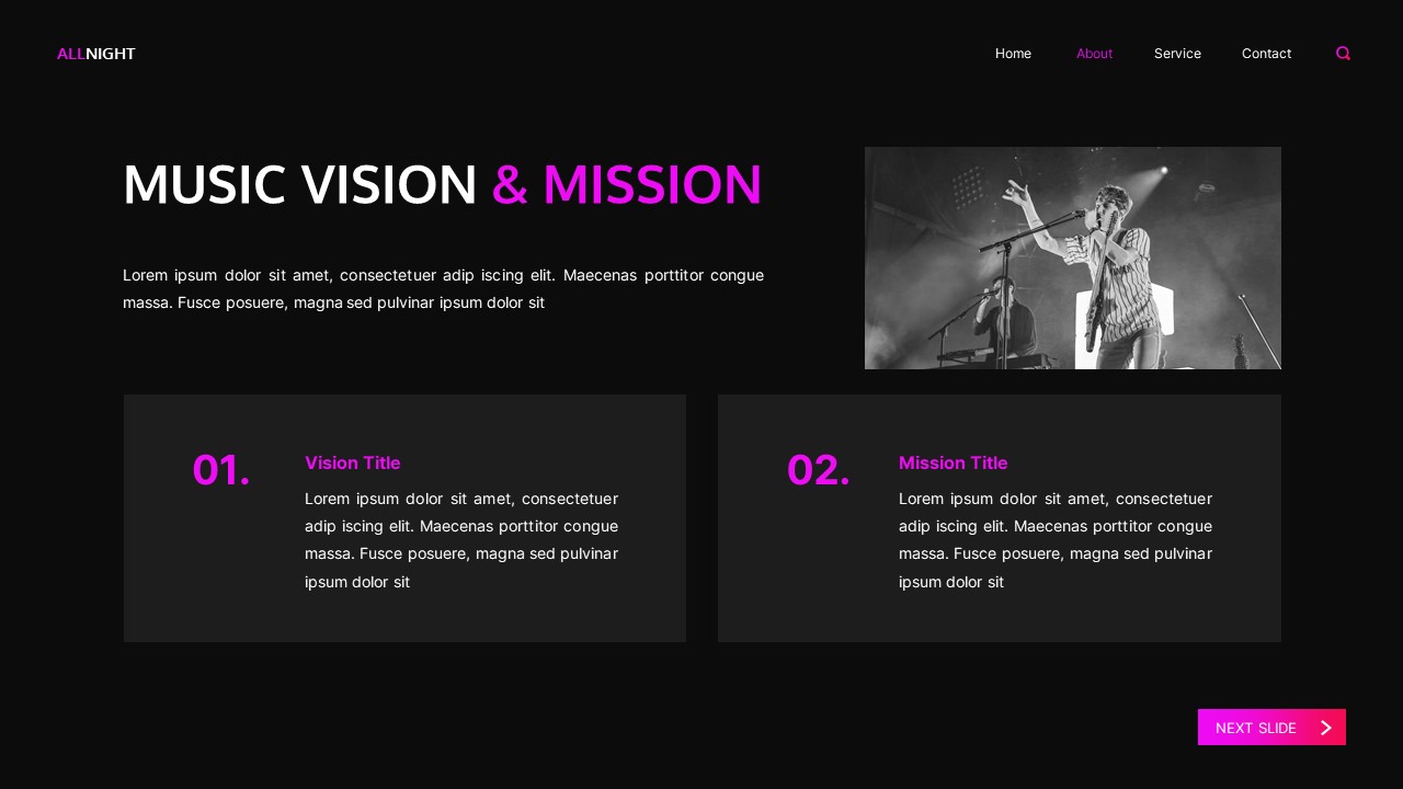 Allnight - Music Keynote Templates, Presentation Templates | GraphicRiver