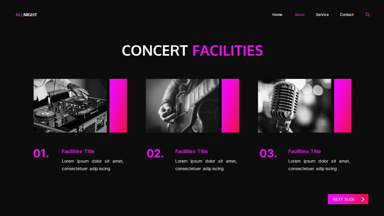 Allnight - Music Keynote Templates, Presentation Templates | GraphicRiver