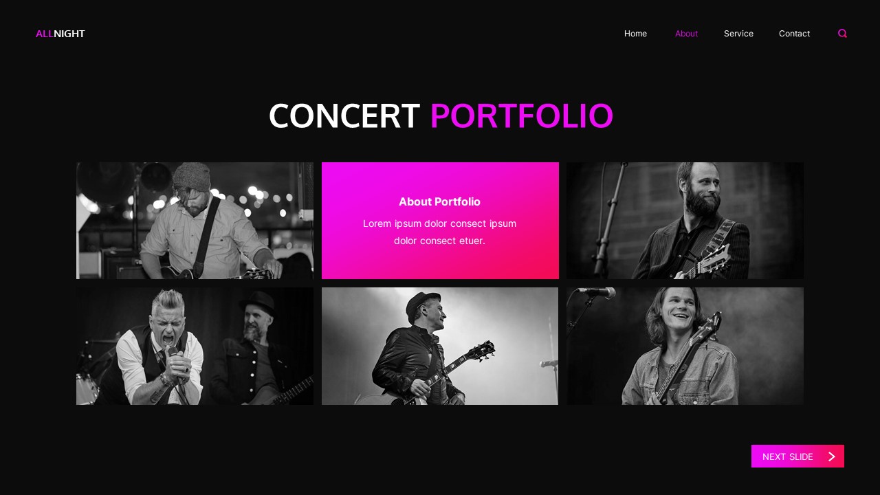 Allnight - Music Keynote Templates, Presentation Templates | GraphicRiver