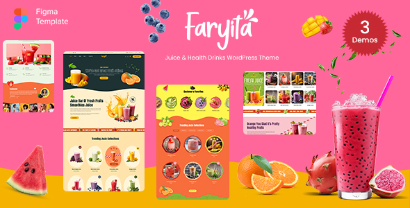Faryita - Juice & Health Drinks Figma Template by venusweb | ThemeForest