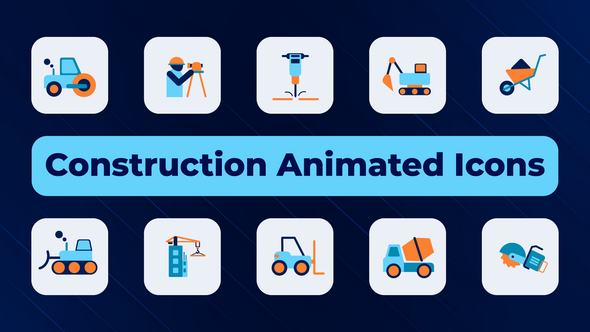 Construction Animated Icons, After Effects Project Files | VideoHive