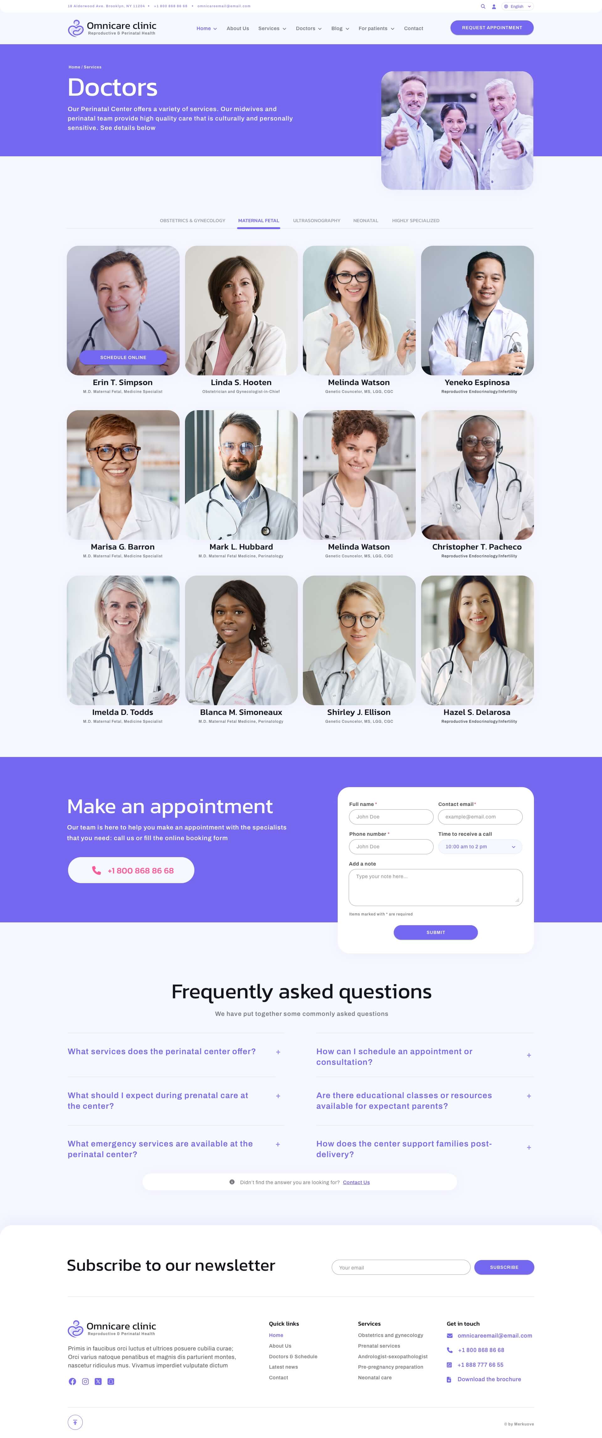 Omnicare – Reproductive & Perinatal Center Template for Adobe XD by ...
