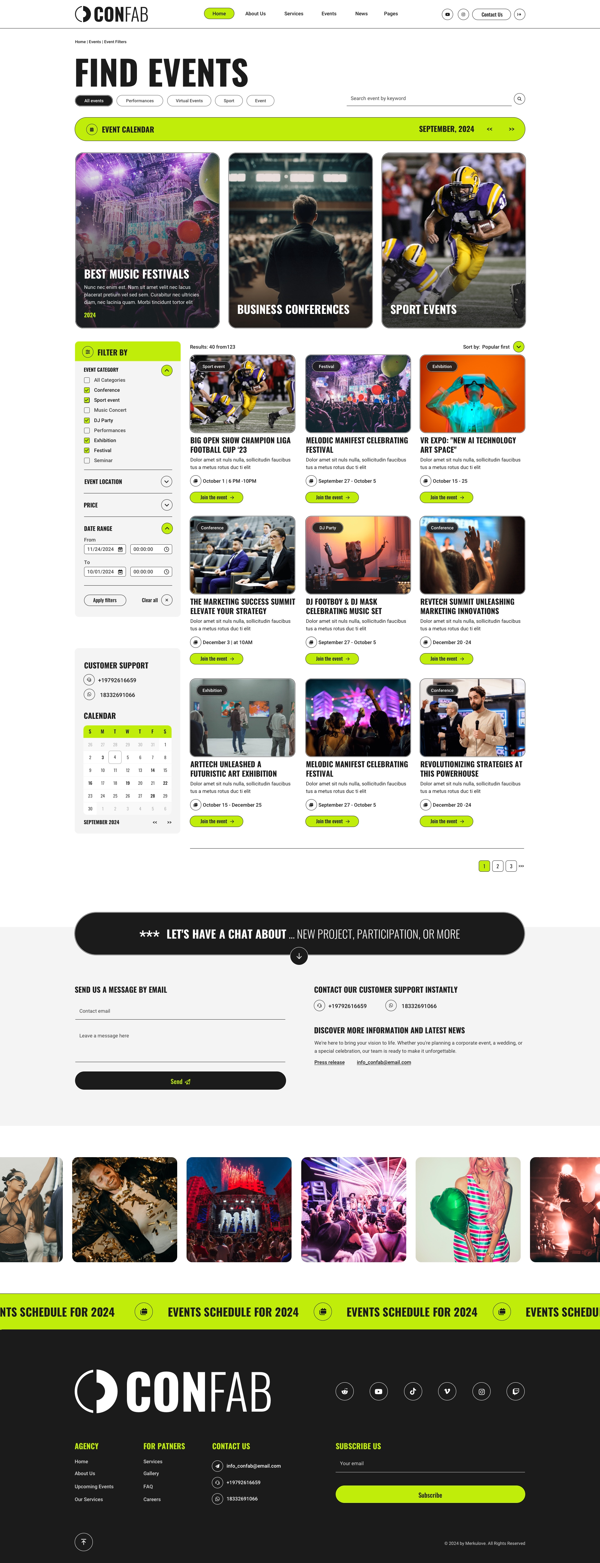 Confab – Event Agency Template for Figma by merkulove | ThemeForest