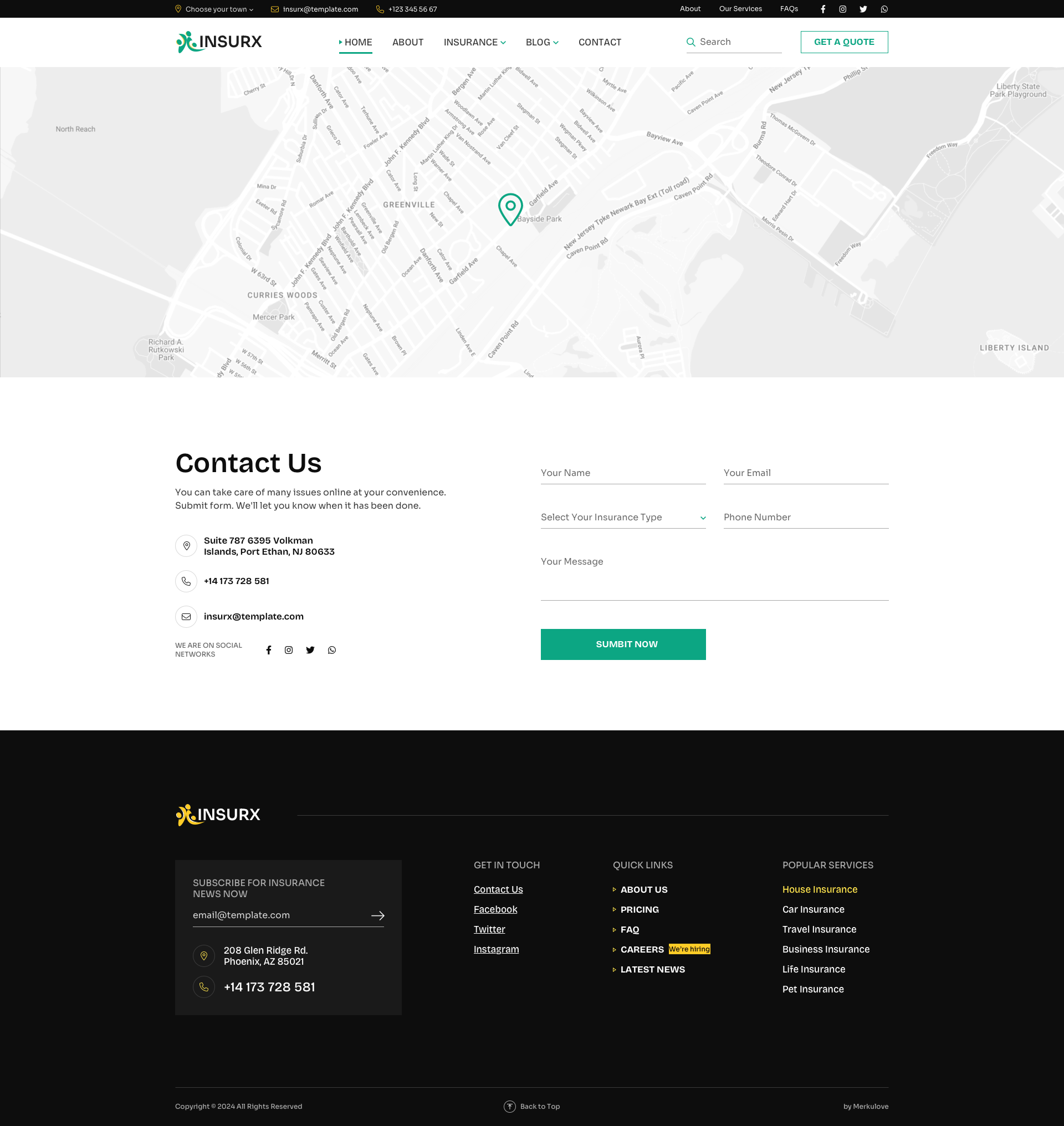 Insurx – Insurance Agency Template for Sketch by merkulove | ThemeForest