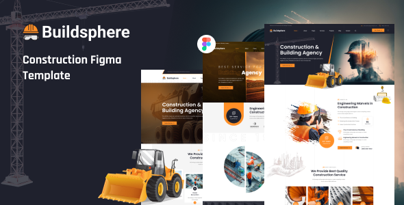 Buildsphere - Construction & Building Agency Figma Template by valorwide