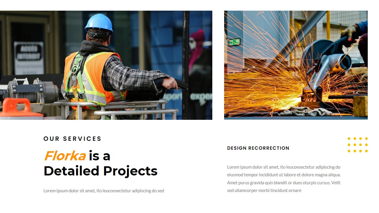 Florka – Construction Keynote Presentation Template, Presentation Templates