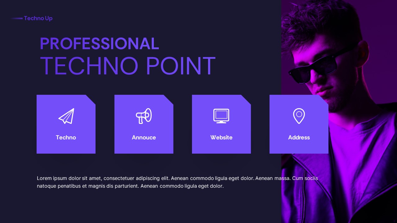 Techno Up Information & Technology Keynote Template, Presentation Templates