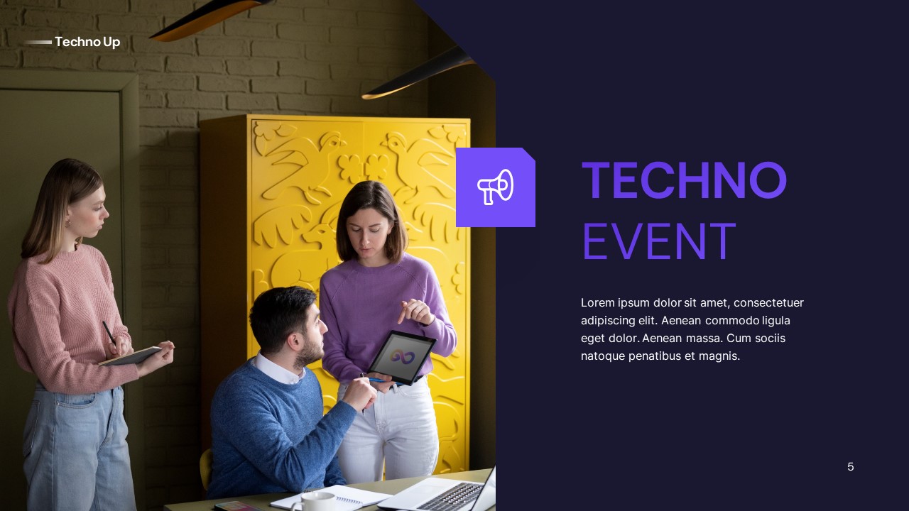 Techno Up Information & Technology Keynote Template, Presentation Templates