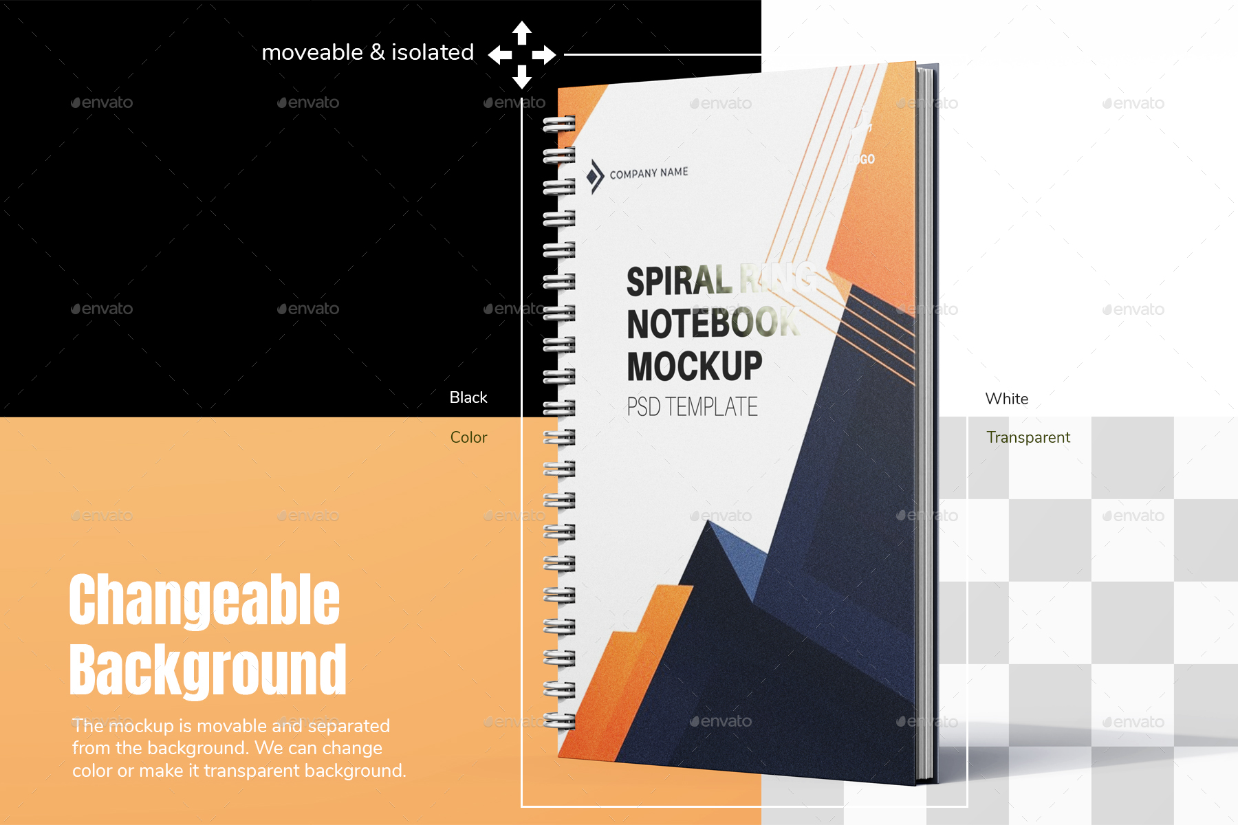 Notebook Spiral Ring PSD Mockup Set, Graphics | GraphicRiver