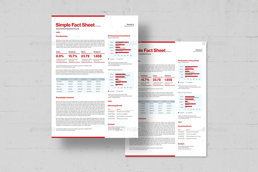Simple Fact Sheet, Print Templates | GraphicRiver