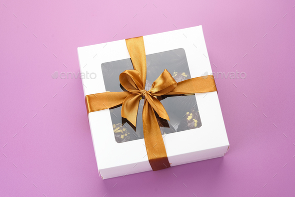 Chocolate cake in a box Stock Photo by tyasindayanti | PhotoDune