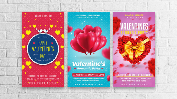 Valentines Day Social Media Stories, After Effects Project Files ...