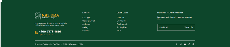 Natura - Nature Cottages Elementor Template Kit by Dex-Theme | ThemeForest