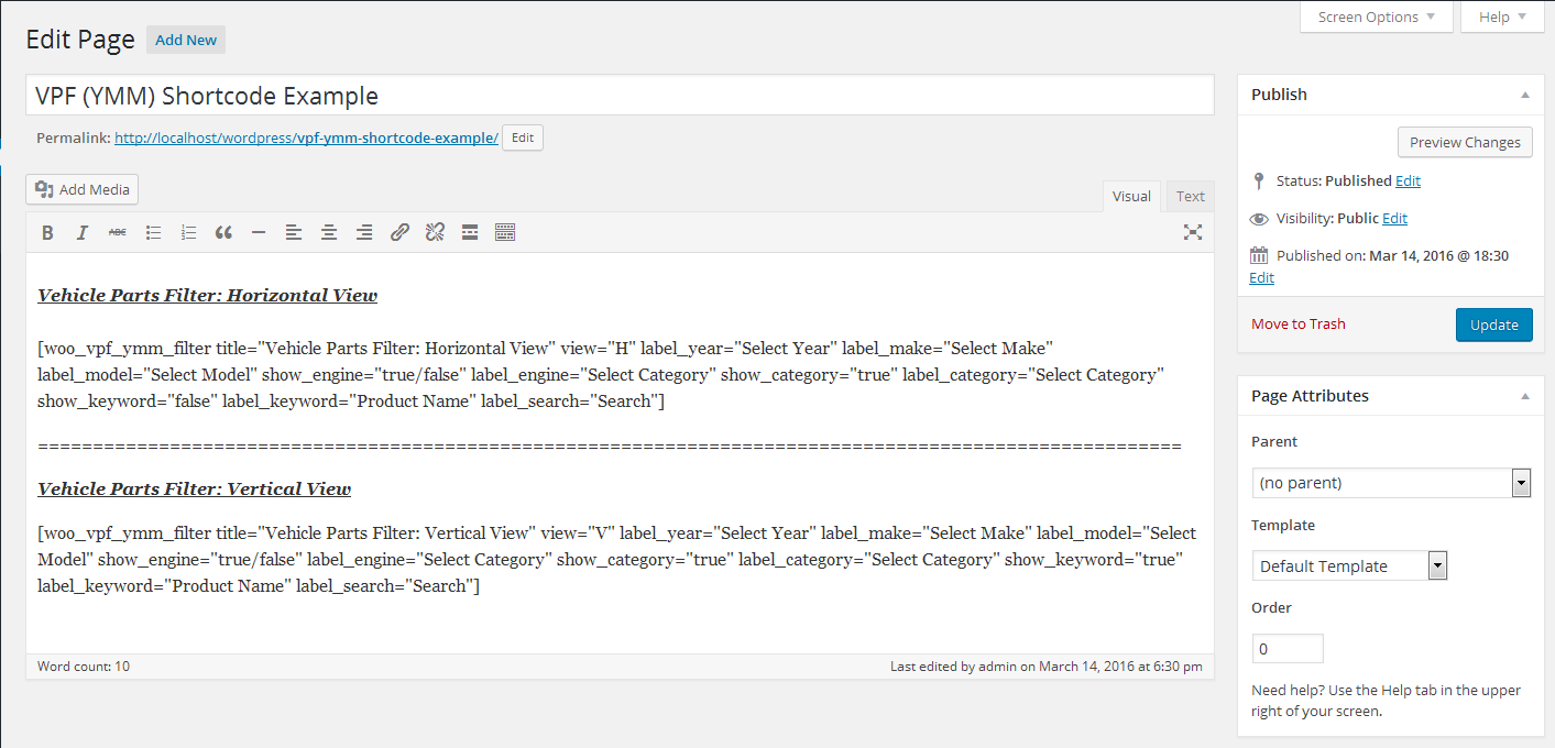 WooCommerce Vehicle Parts Finder - Year/Make/Model/Engine/Category ...
