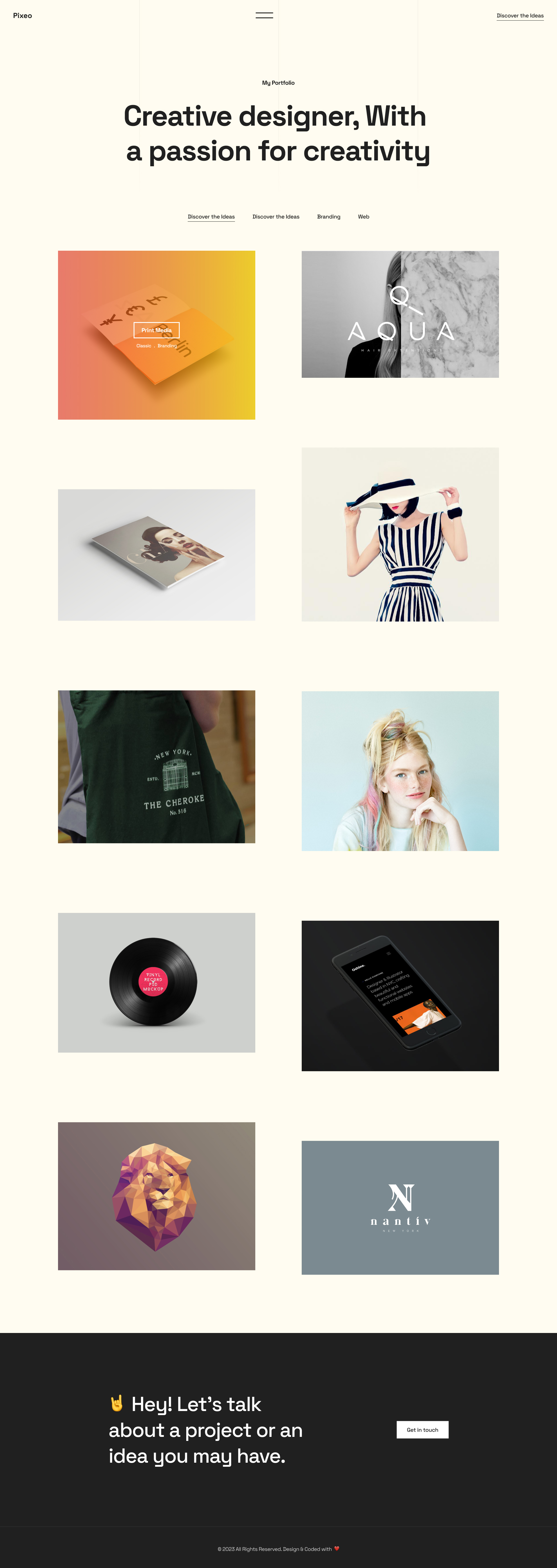 Pixeo - Designer Portfolio Figma Template by brandexponents | ThemeForest