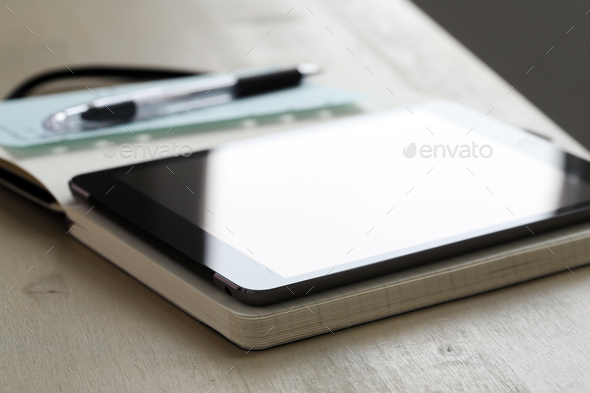 Workspace. Objects on the table Stock Photo by Microstock_Growth ...