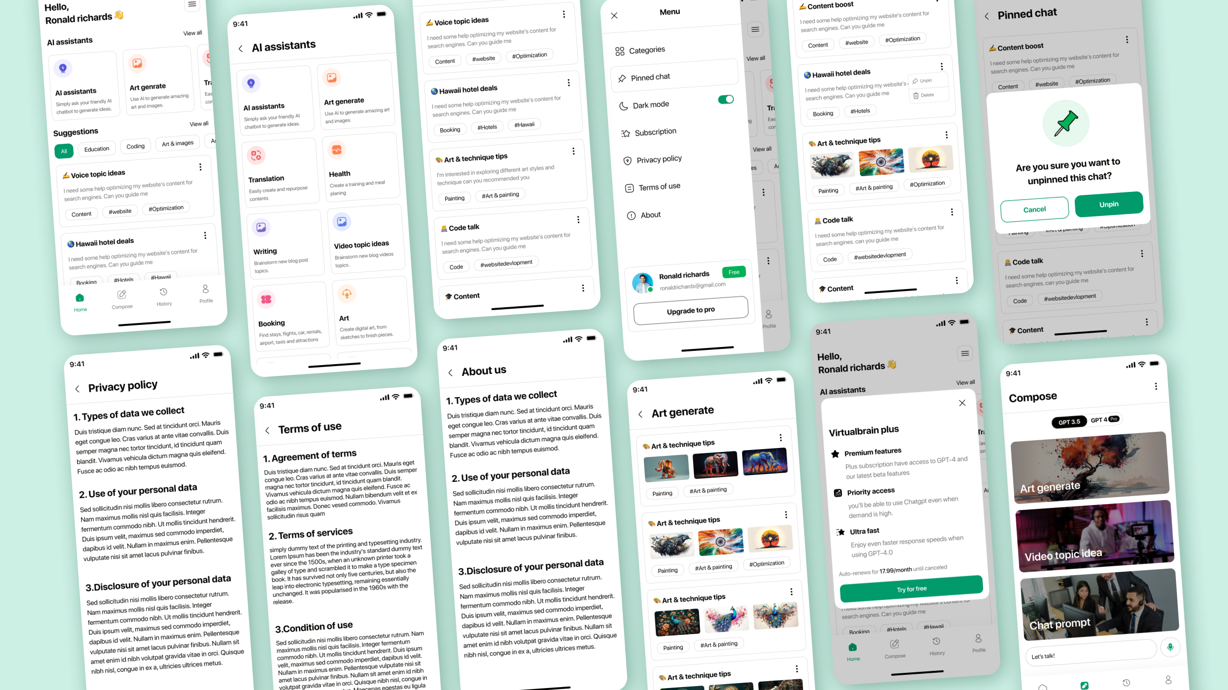 TextGenius UI template: Ai Content Generator and Writing Assistant App in Flutter 3.x(Android ...