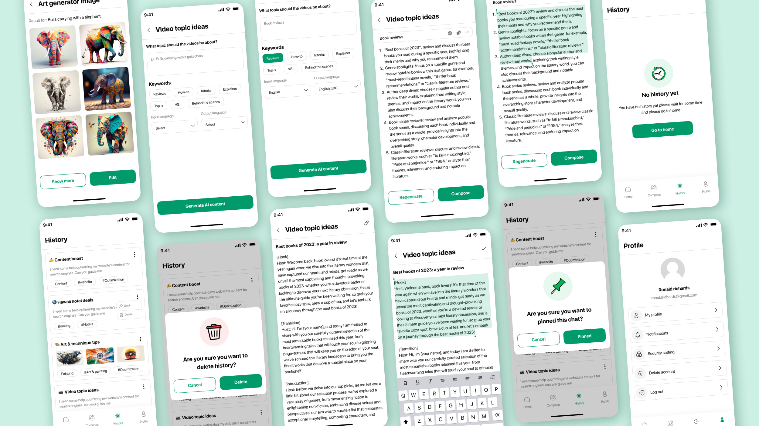 Textgenius Ui Template Ai Content Generator And Writing Assistant App In Flutter 3 X Android