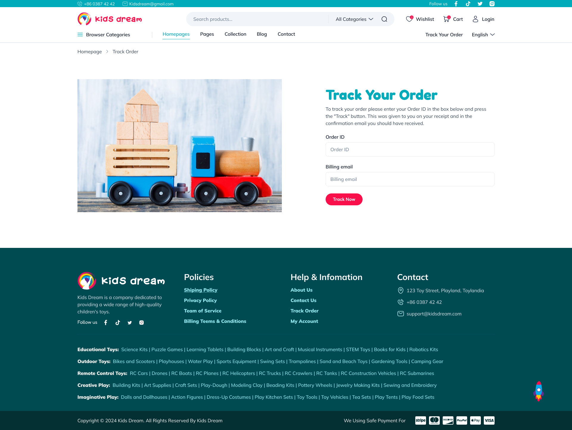 KidsDream - Baby & Kids store Template for Figma by nouthemes | ThemeForest