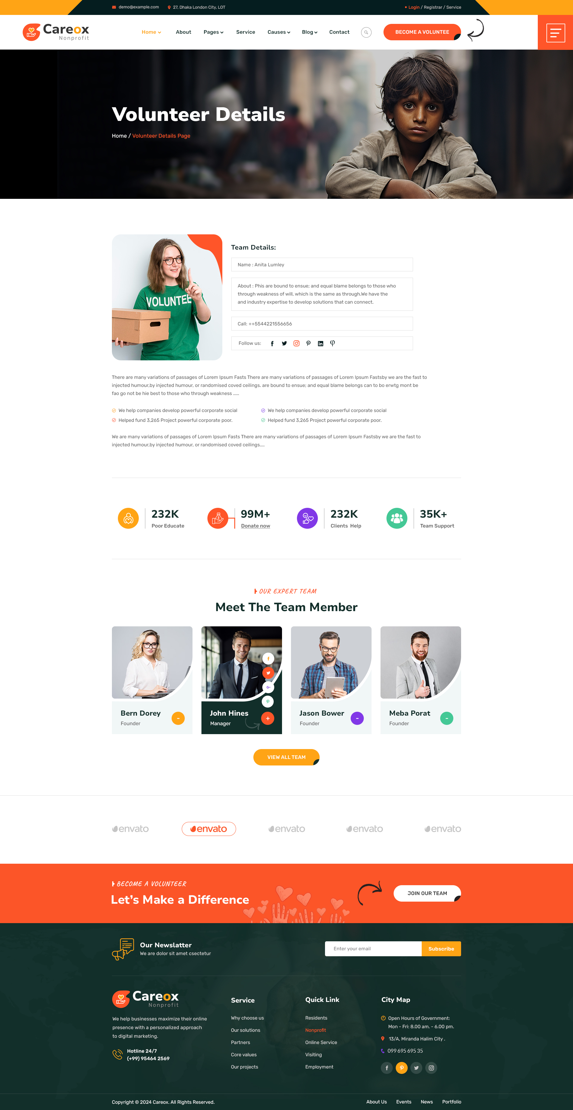 Careox - Non Profit Charity PSD Template by bracket-web | ThemeForest