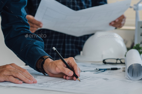 Engineer teams working together in the office. Engineer, Architect ...