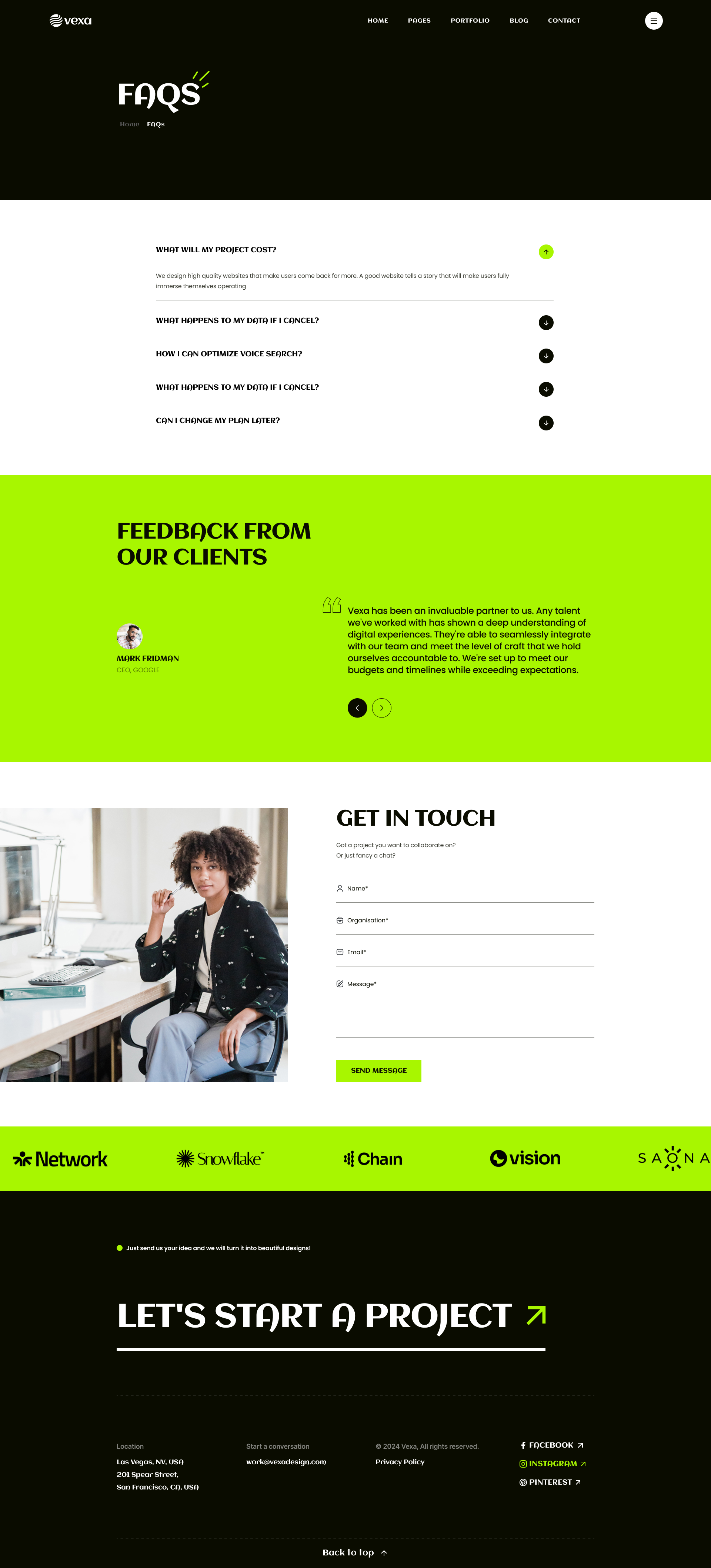 VEXA - Creative Agency & Portfolio Figma Template by alithemes ...