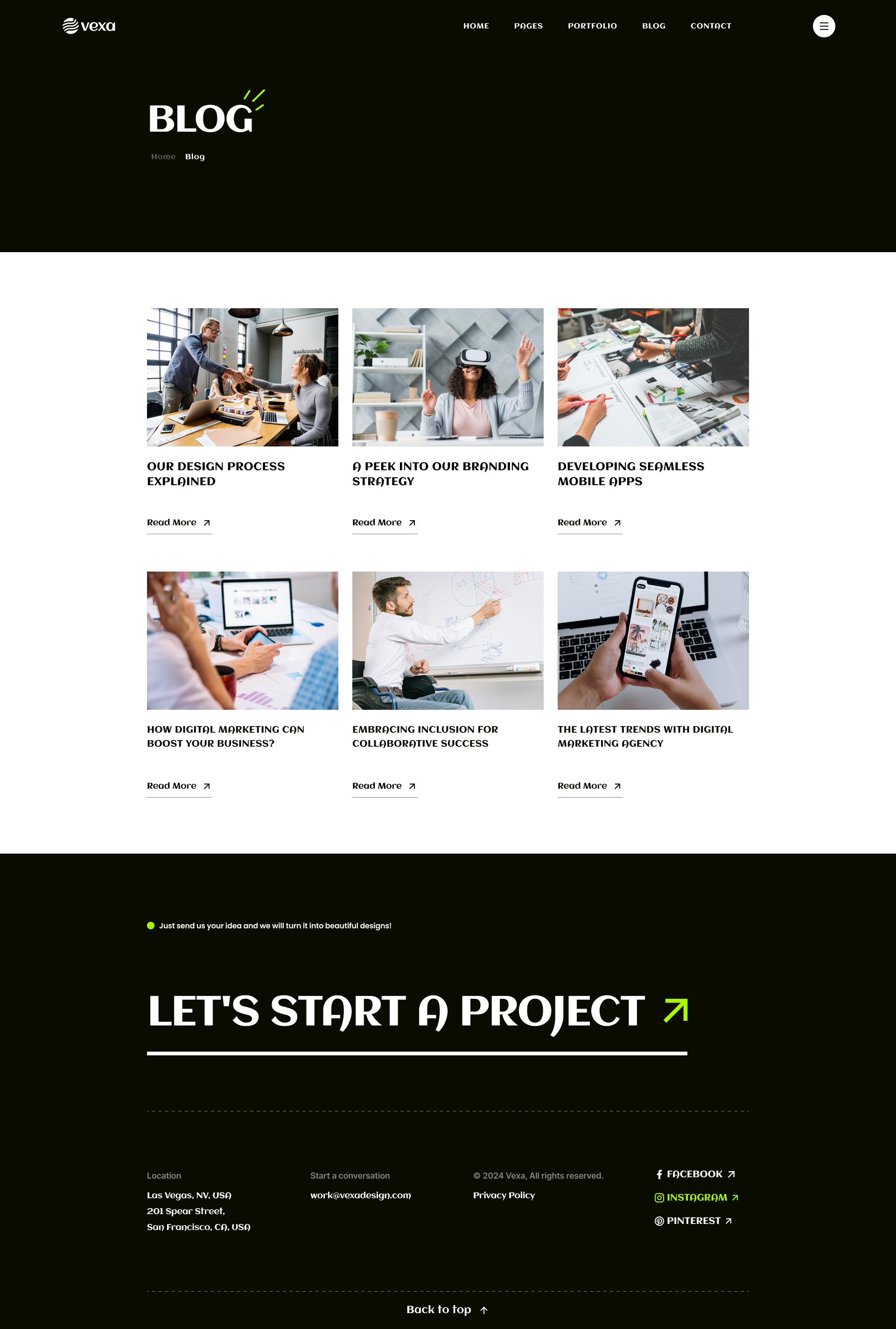VEXA - Creative Agency & Portfolio Figma Template by alithemes ...