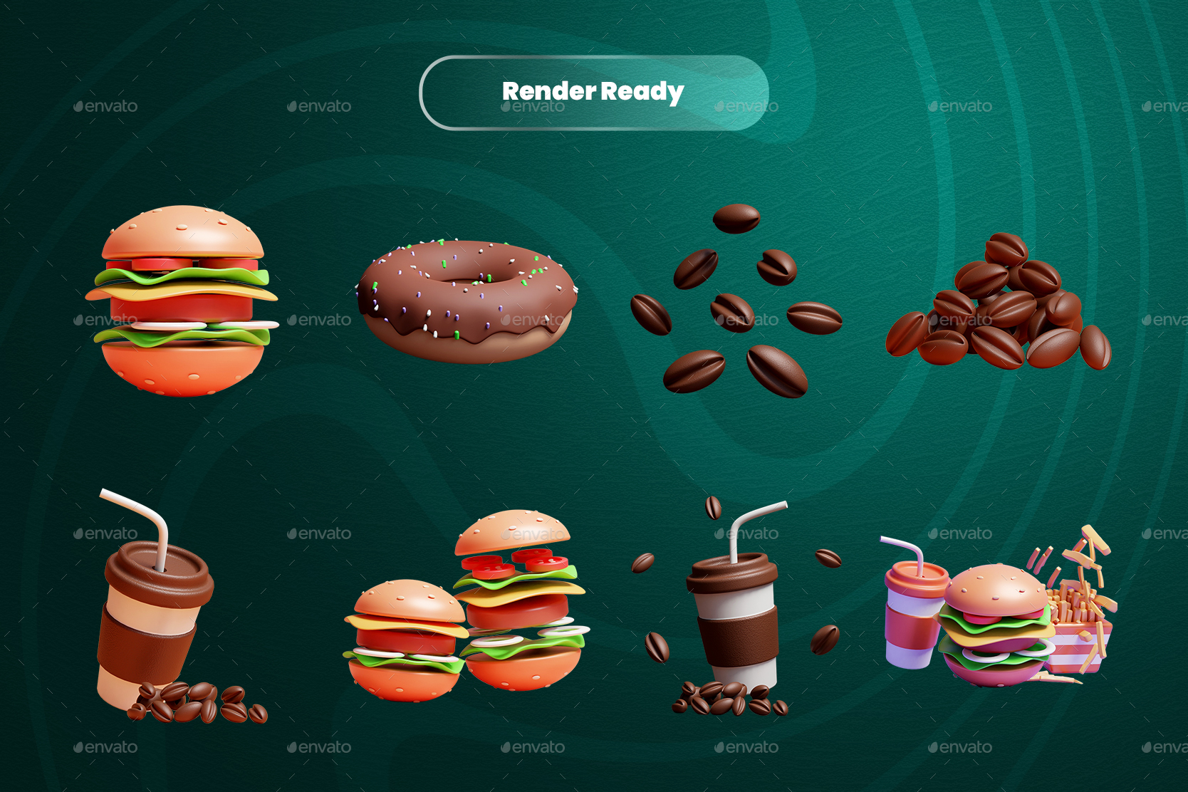 Food 3d Illustration Icon Pack-2, Graphics | GraphicRiver