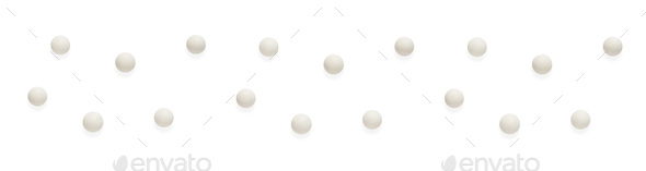 round spherical white pills isolated on white background. Medical ...