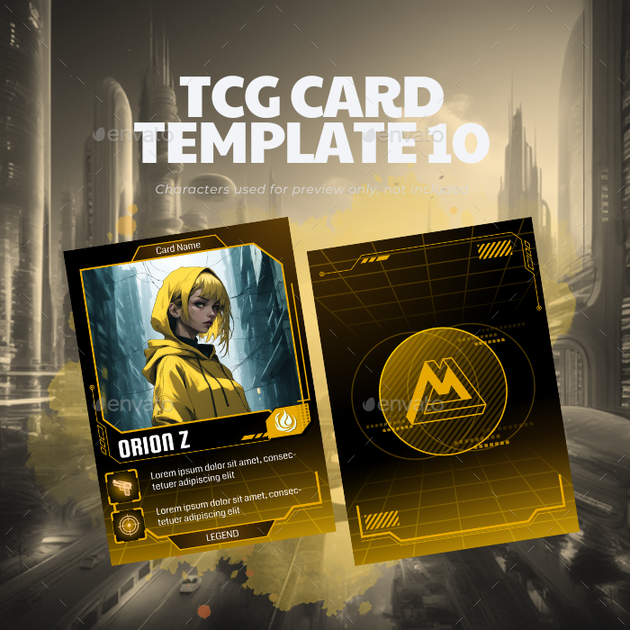 TCG Card Template 10, Game Assets | GraphicRiver