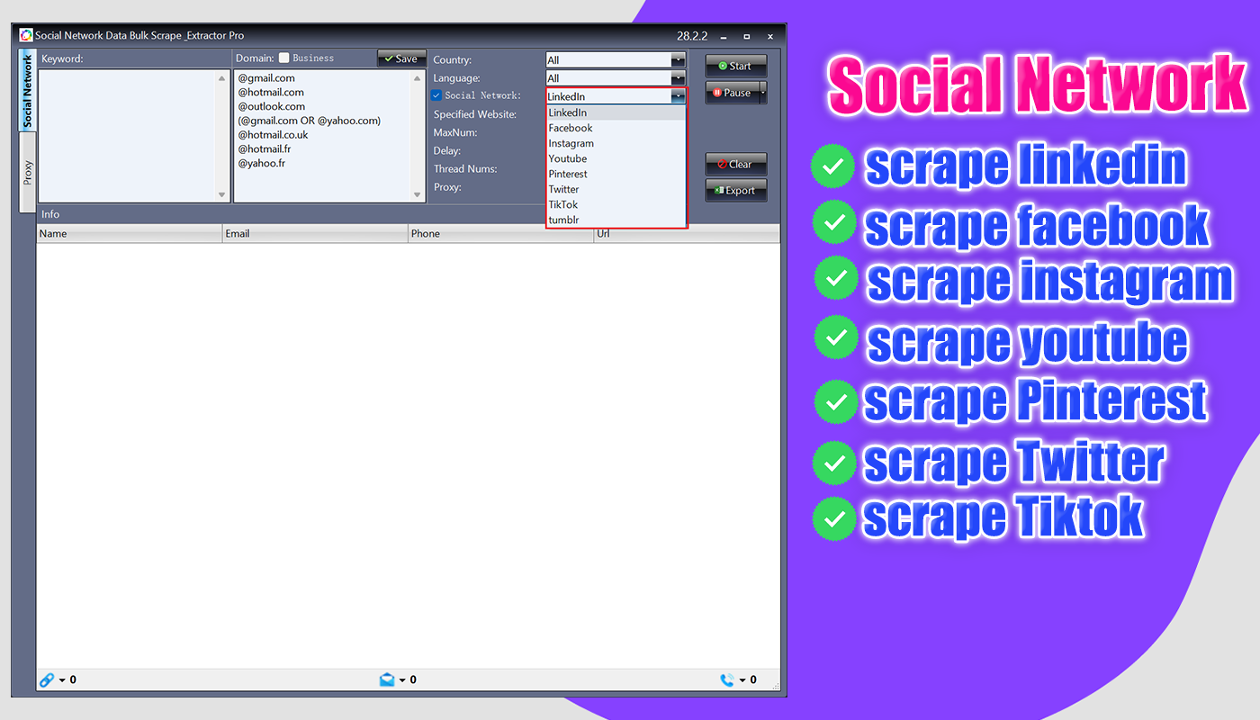 Social Network Data Bulk Scrape & Extractor 28.2.2 by IonicStudio | CodeCanyon