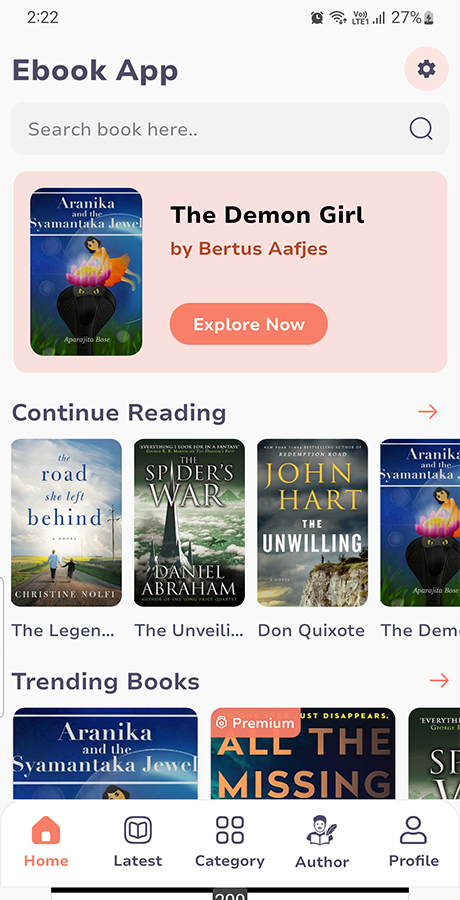 Android EBook App (Books App, PDF, ePub, Online Book Reading, Download ...