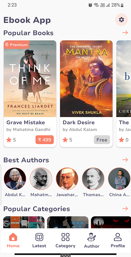 Android EBook App (Books App, PDF, ePub, Online Book Reading, Download ...